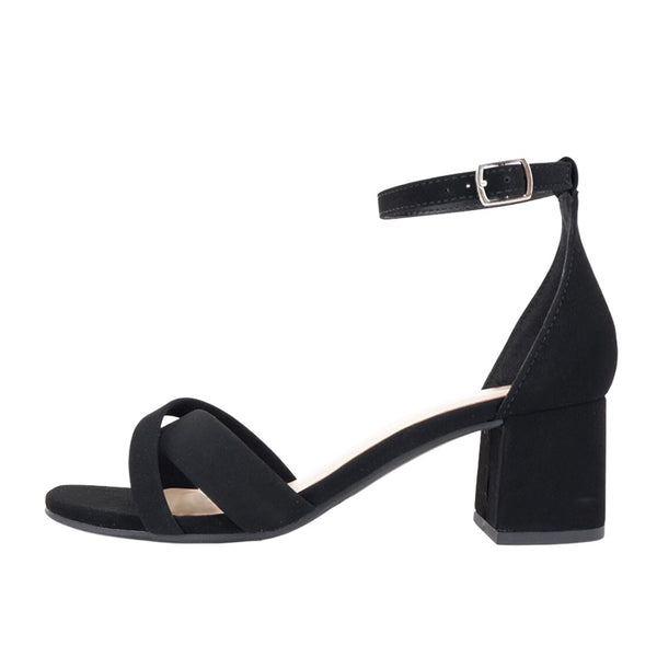 My Delicious Dynesty-S Women Open Toe Fudge Heel Ankle Strap Shoe Blac ...