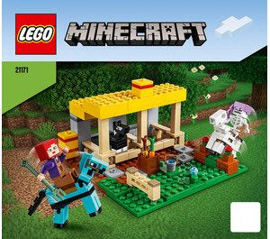 LEGO Minecraft The Horse Stable 21171 Building Toy Featuring a Skeleto ...